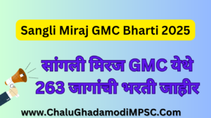 Sangli Miraj GMC Bharti 2025 | सांगली मिरज GMC येथे 263 जागांची भरती जाहिरात प्रसिध्द - Chalu ...